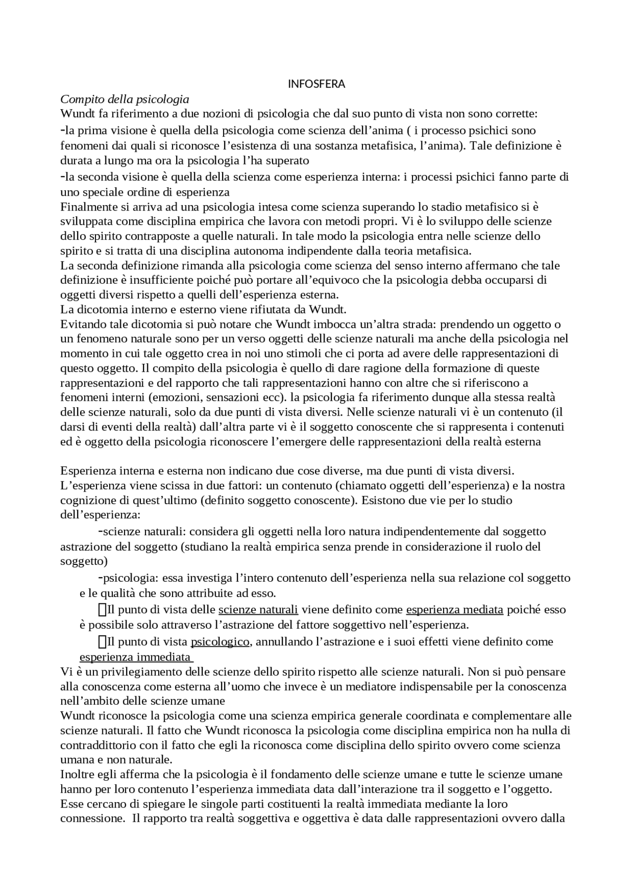 Epistemologia Delle Scienze Umane Seconda Parte Docsity