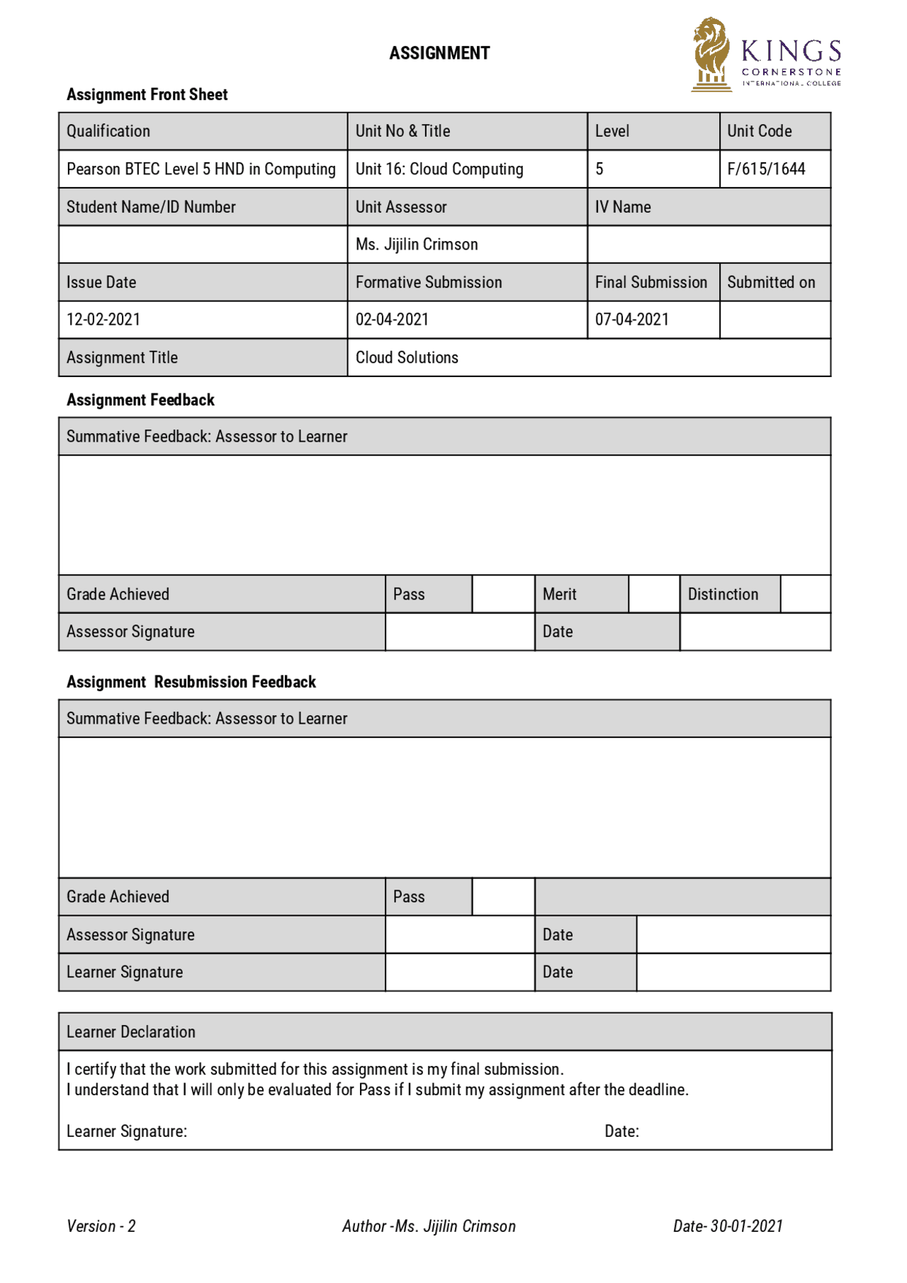 Unit 16 Cloud Computing Docsity