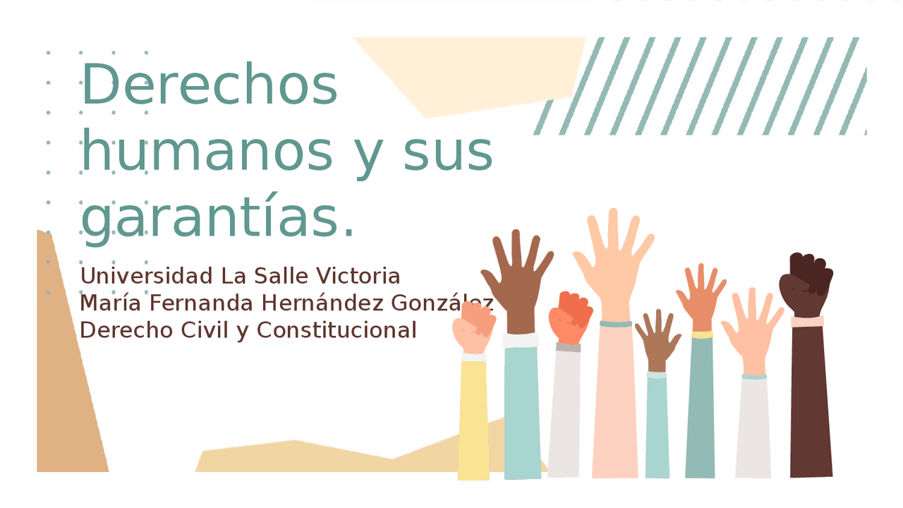 Derechos Humanos Y Garantías En La Constitución Mexicana Diapositivas