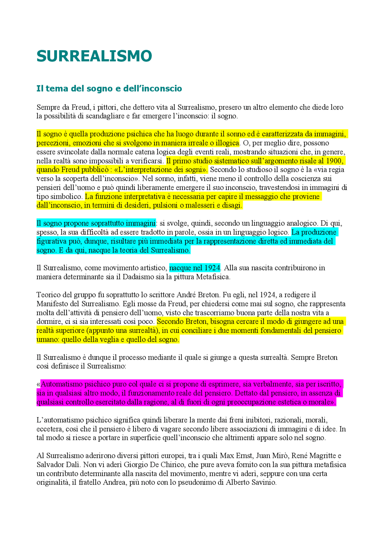 Surrealismo Docsity