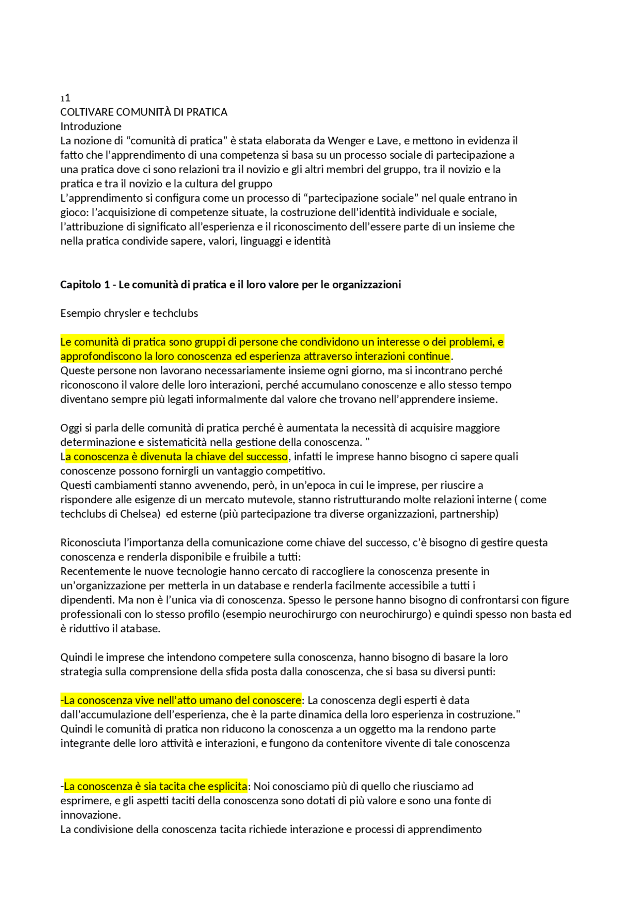 Coltivare Comunità Di Pratica Docsity