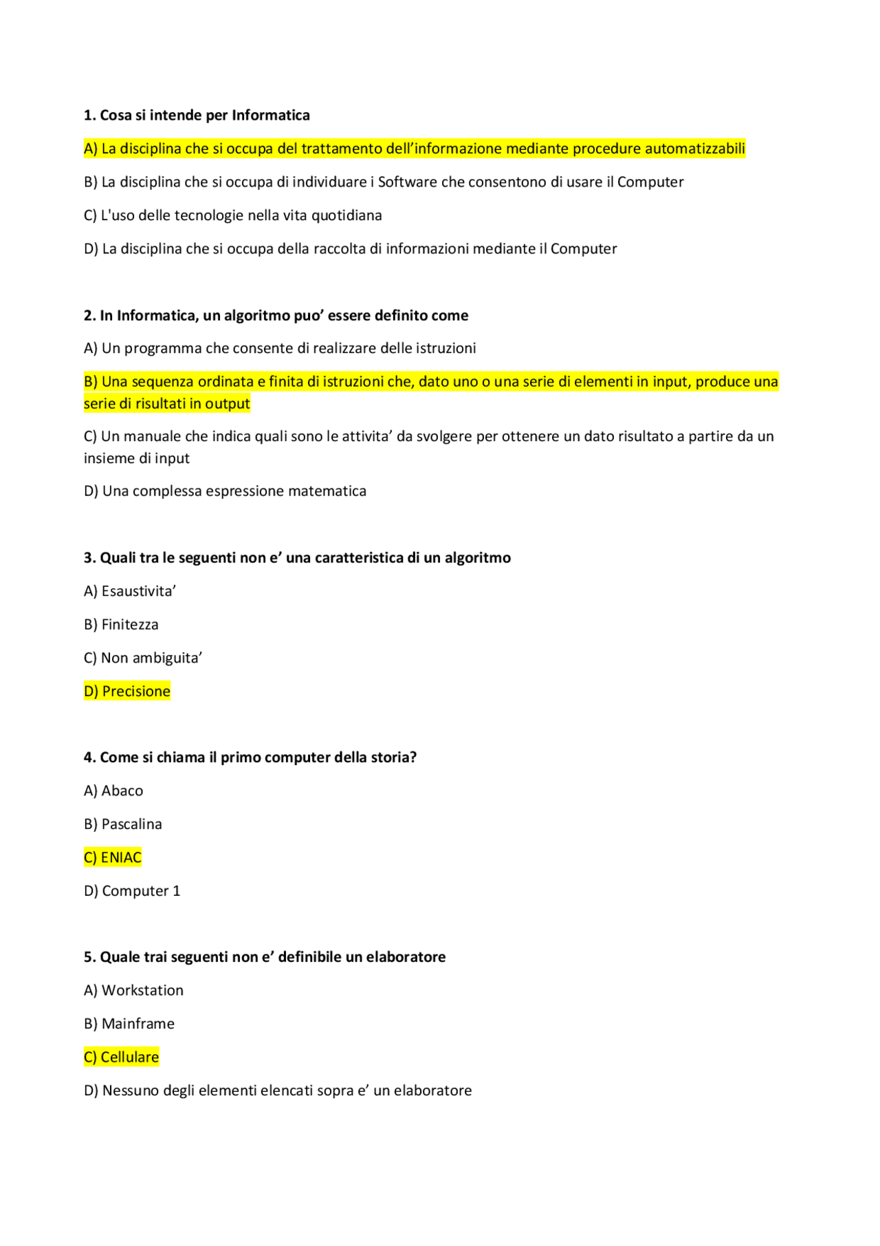 Eirsaf Full Modulo 1 Guide Progetti E Ricerche Di Informatica Docsity
