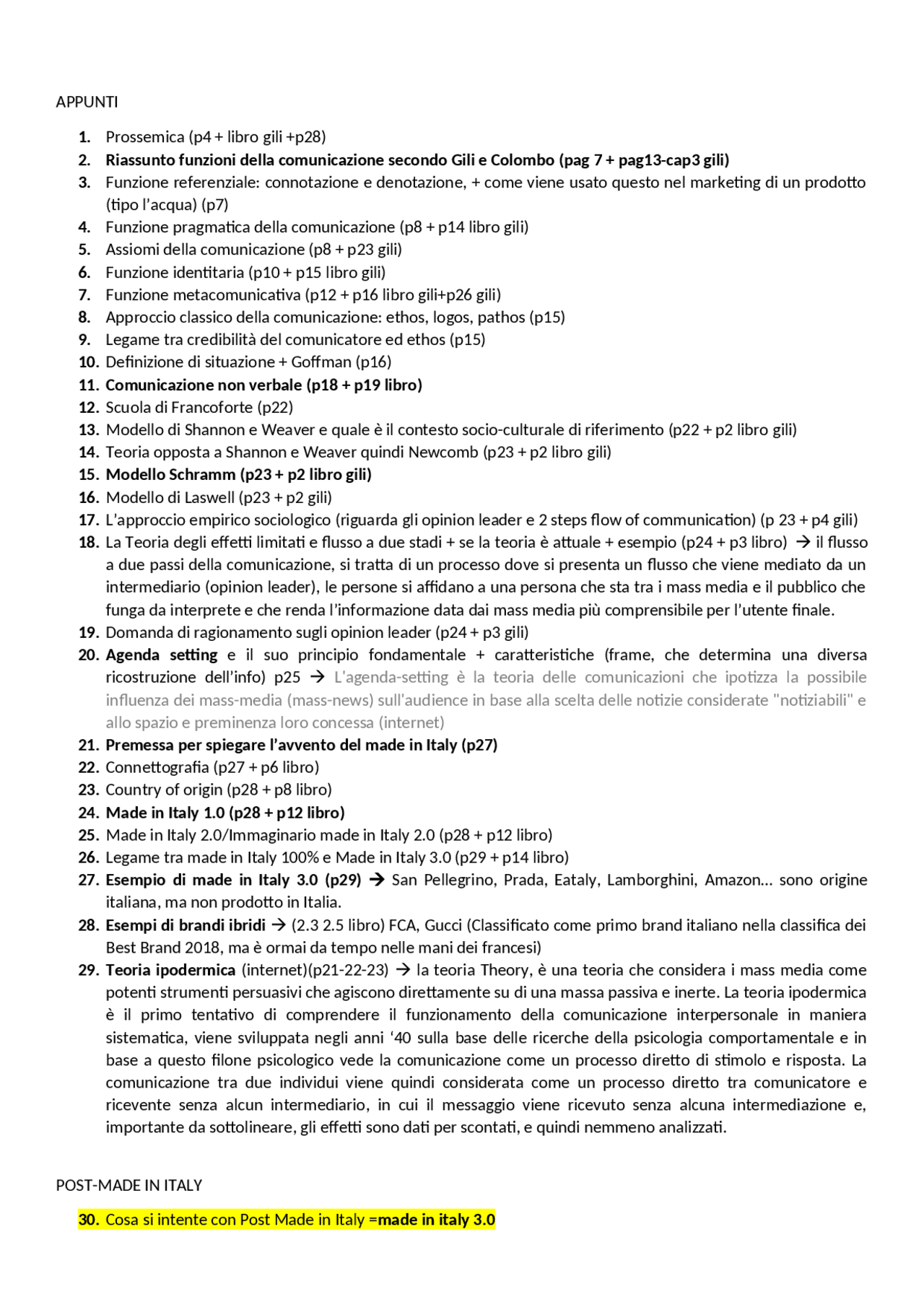 Domande Teorie E Tecniche Della Comunicazione Docsity