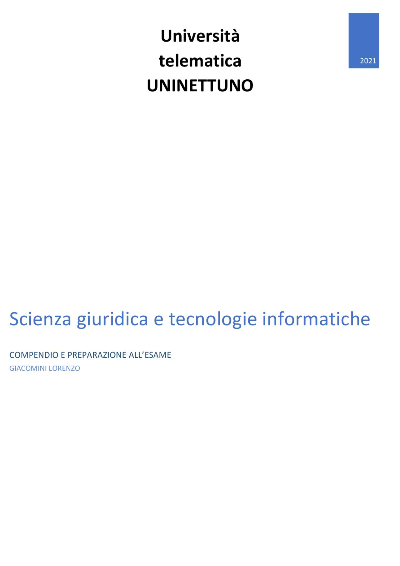 Compendio Di Diritto Delle Nuove Tecnologie Docsity