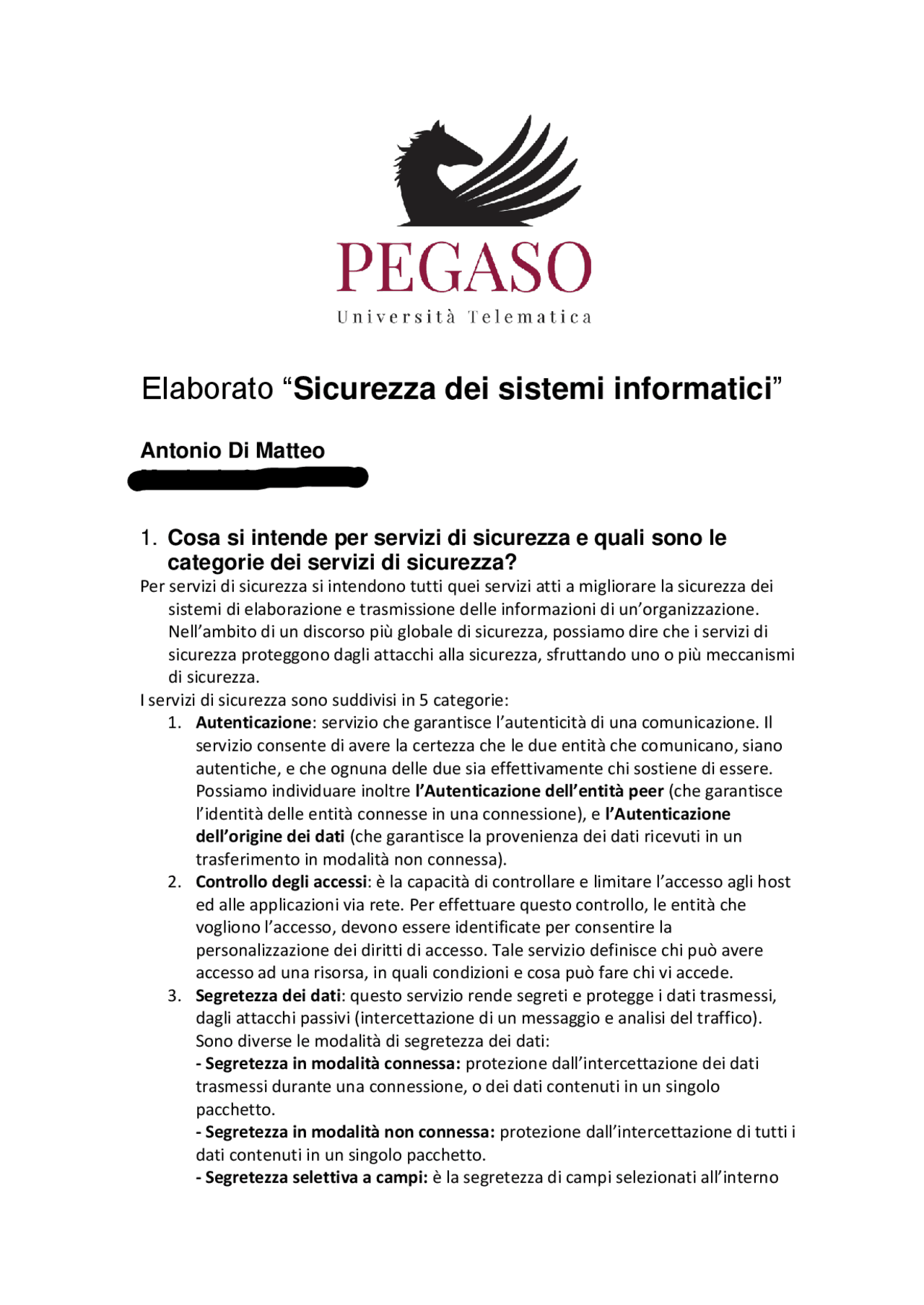 Elaborato Sicurezza Dei Sistemi Informatici Docsity