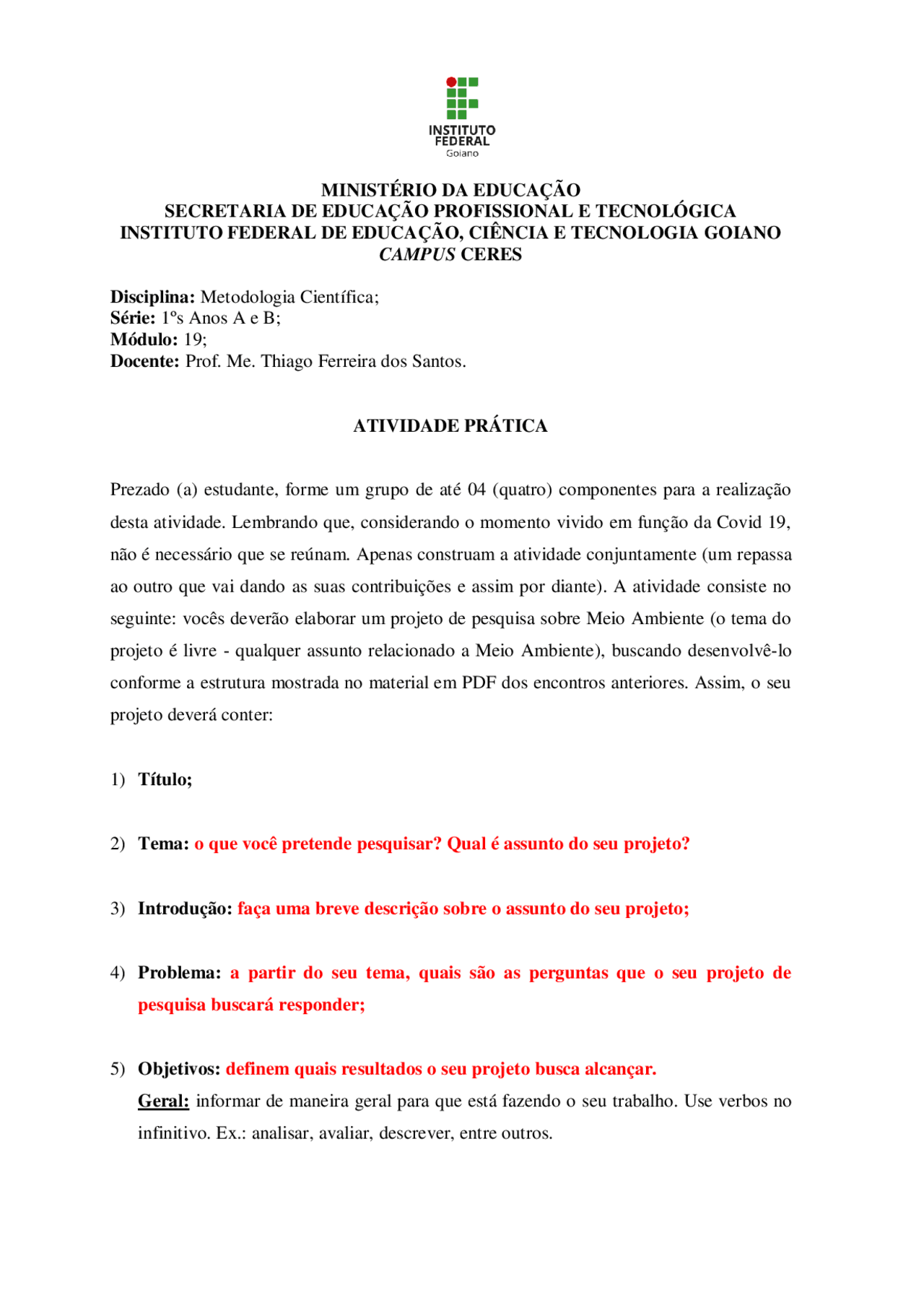 Atividade De Metodologia Docsity