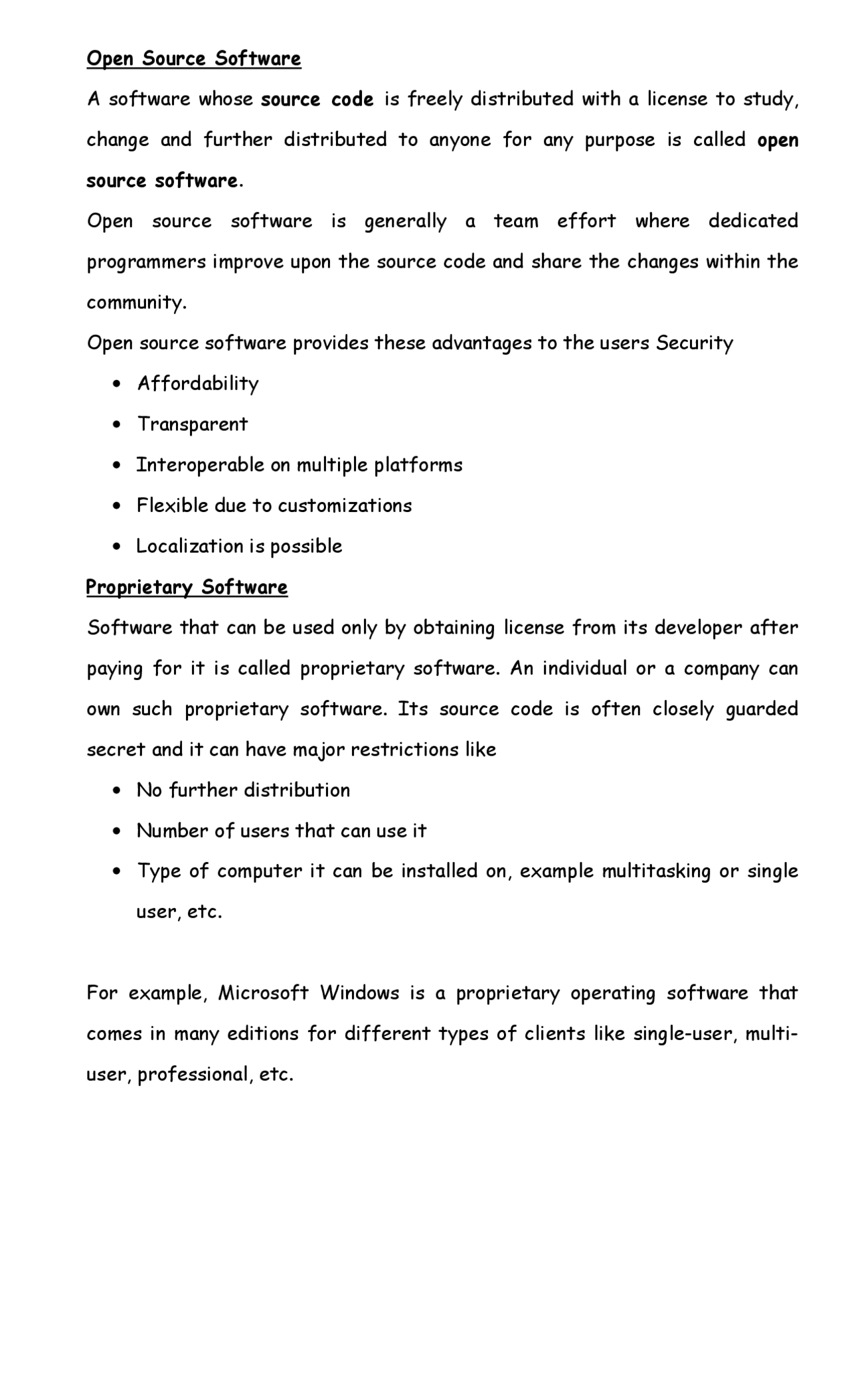 Free And Open Source Software Docsity