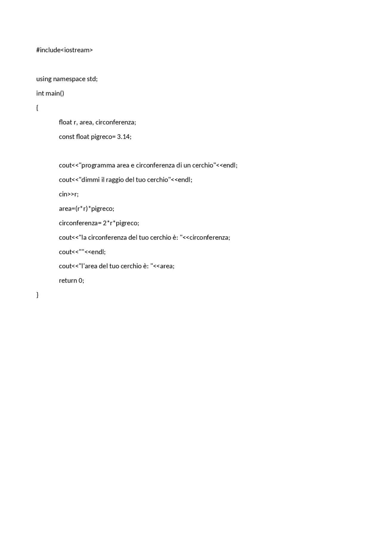Algoritmo Svolto Informatica Docsity