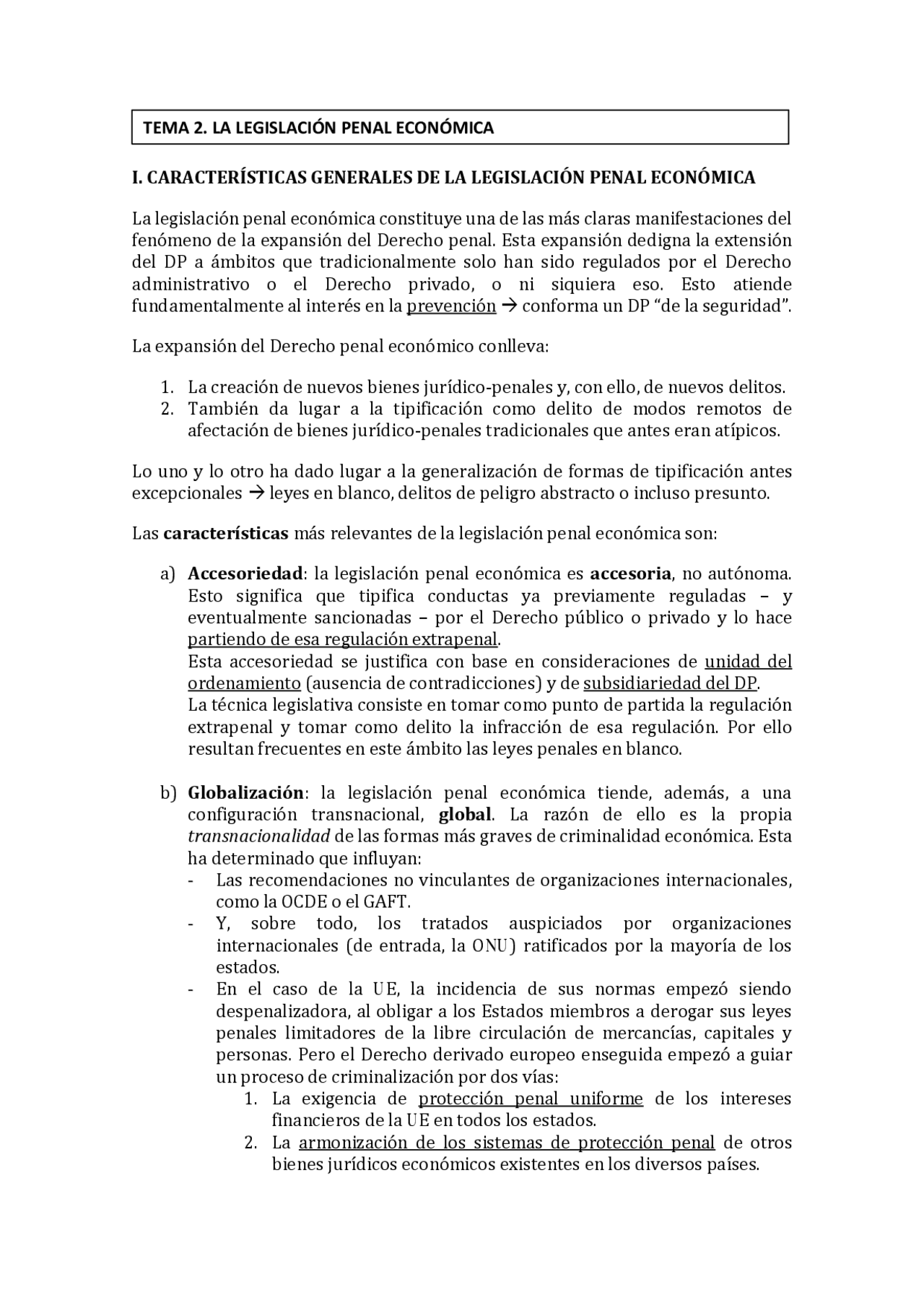 Derecho Penal Económico Resúmenes De Derecho Penal Económico Docsity