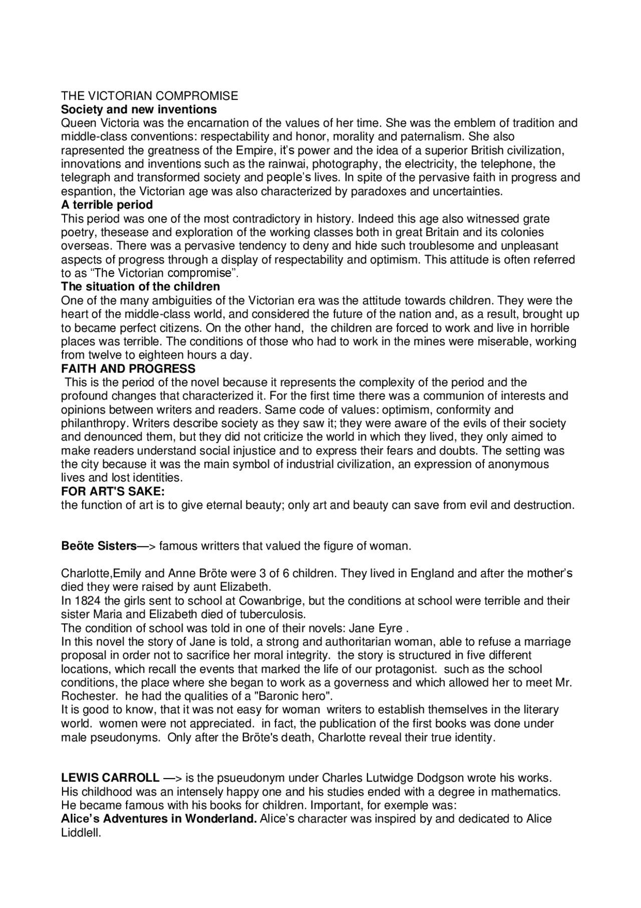 Inglese 5 liceo scientifico da victorian compromise alla ww2 - Docsity