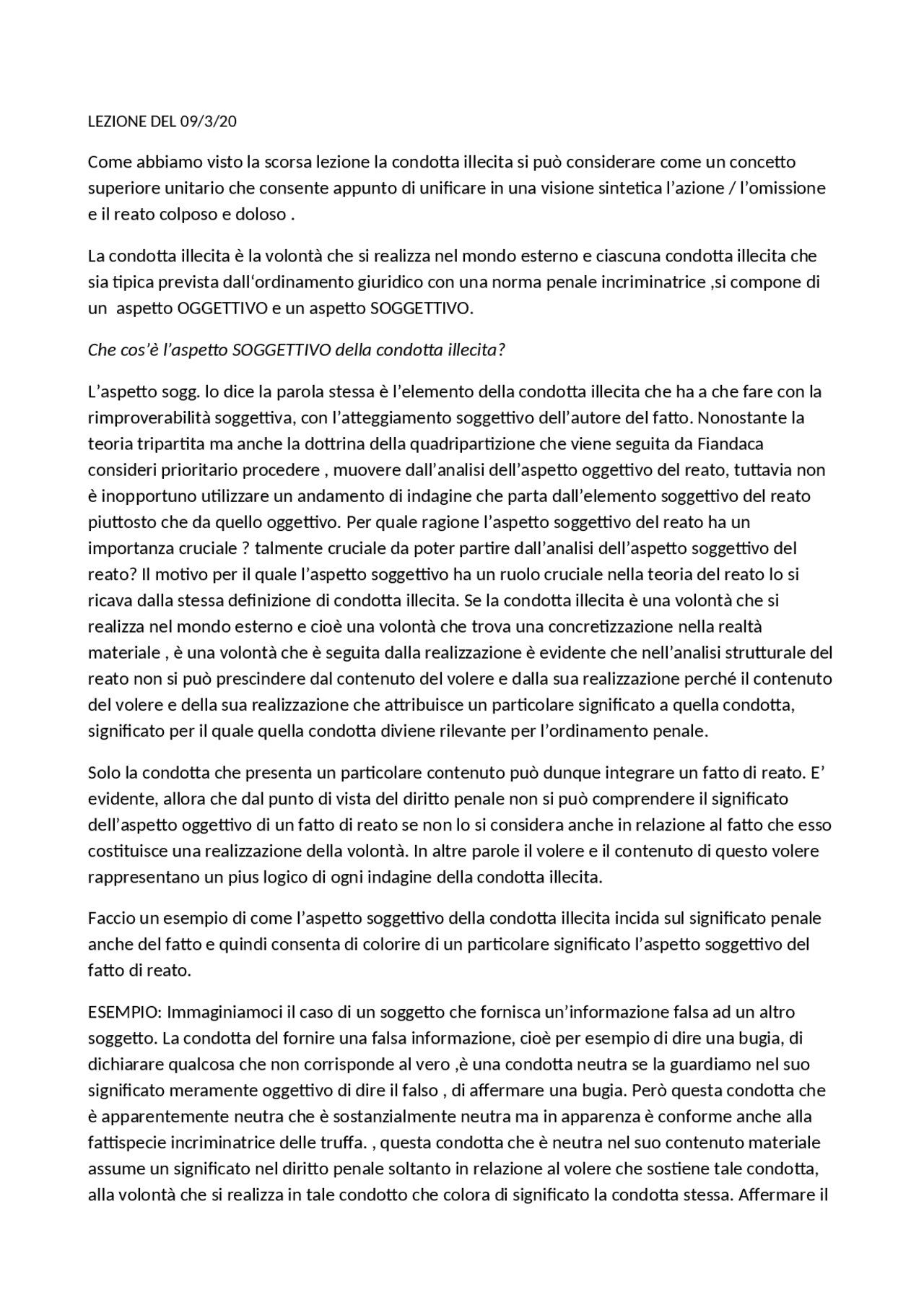 Lezione Dolo E Colpa Docsity