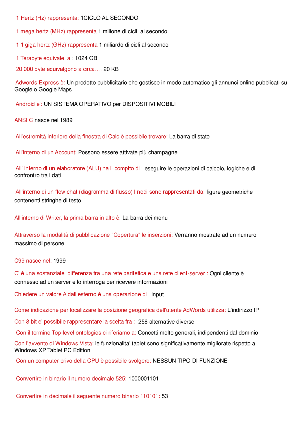 Informatica Unipegaso Corso Scienze Delleducazione Docsity