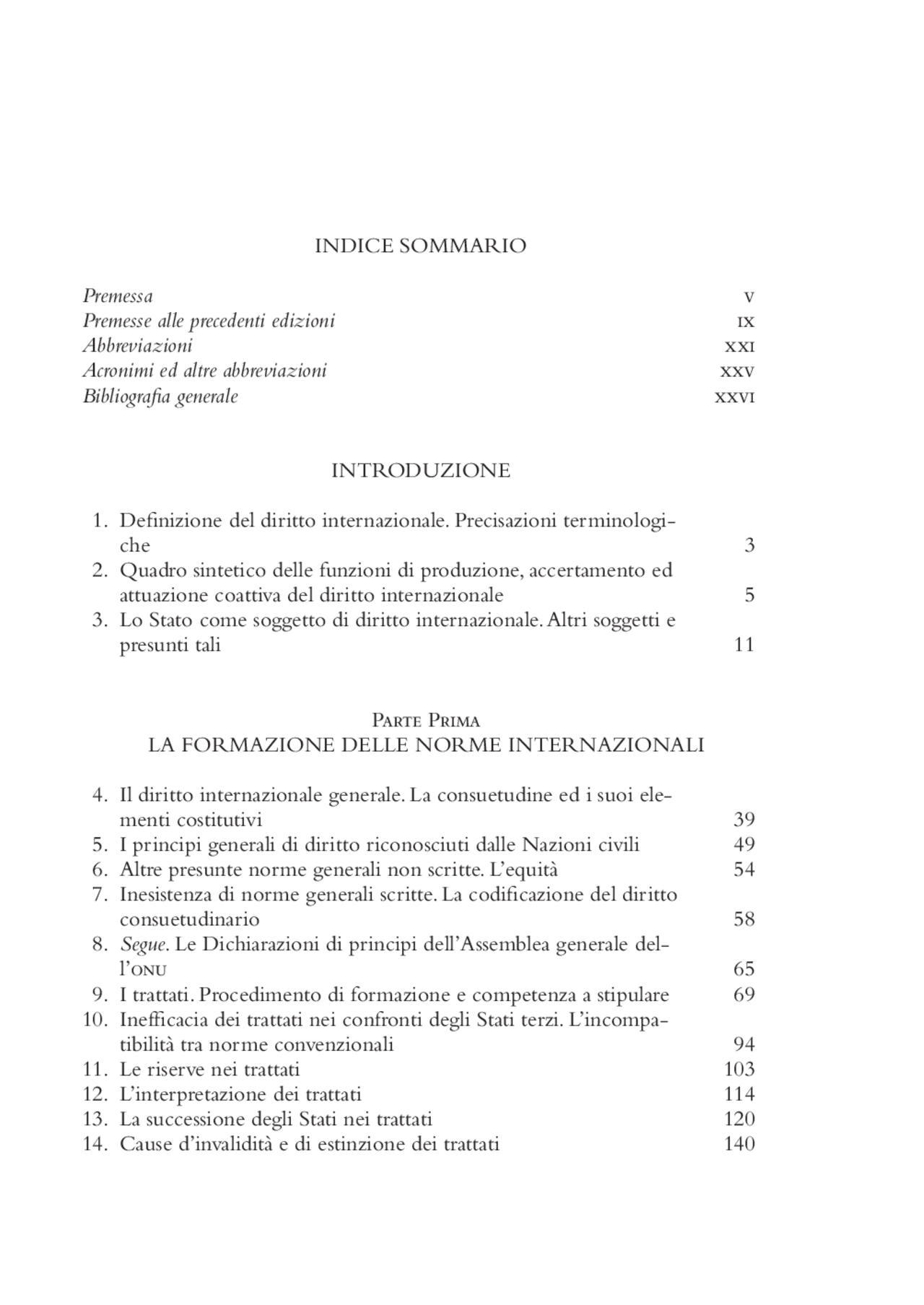 Indice Diritto Internazionale Conforti Guide Progetti E Ricerche Di