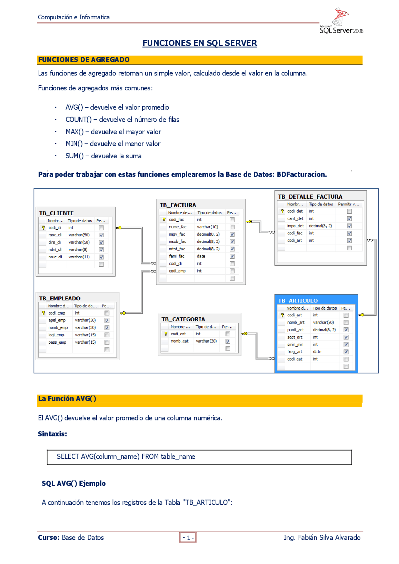 SQL manual de tecnologis - Docsity