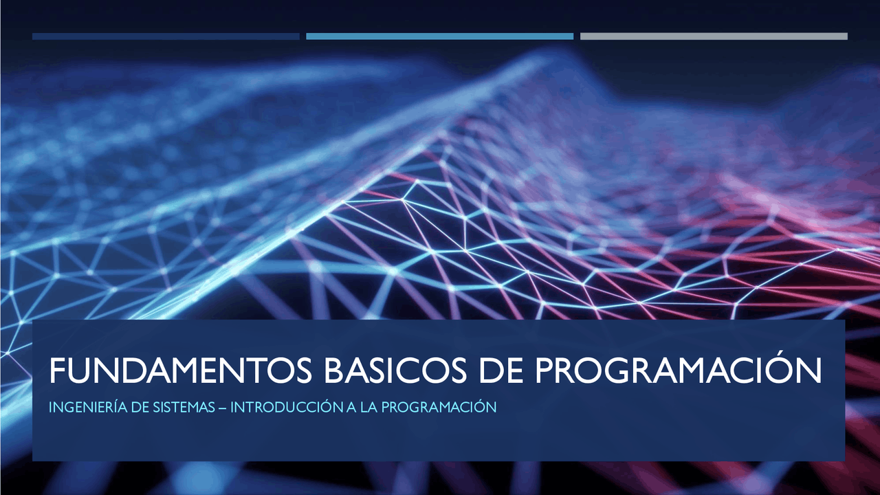 FUNDAMENTOS BASICOS DE LA PROGRAMACION - Docsity