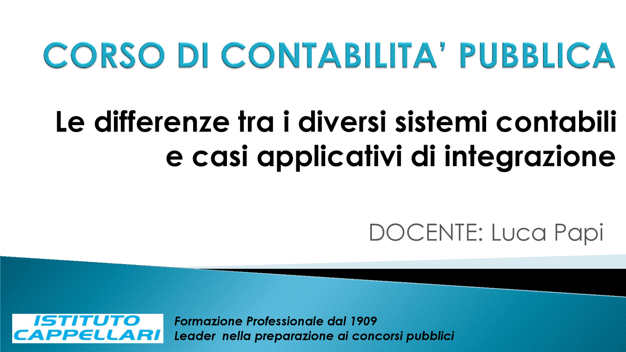 Contabilità Di Stato E Degli Enti Pubblici Docsity
