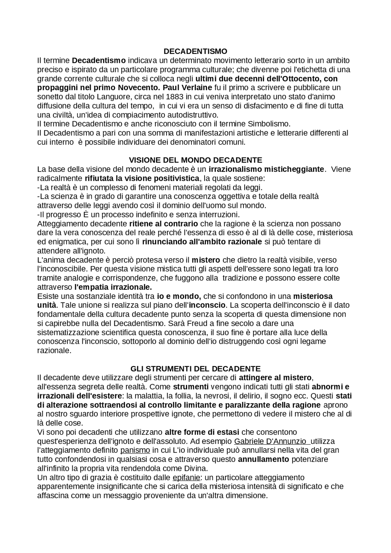 Decadentismo E Charles Baudelaire I Classici Nostri Contemporanei 31