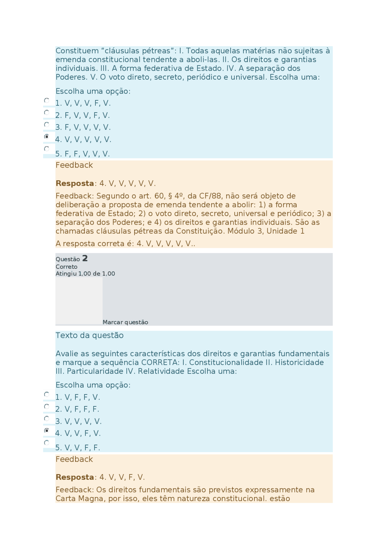 Modulo Iii Direito Constitucional Exercícios Direito Constitucional
