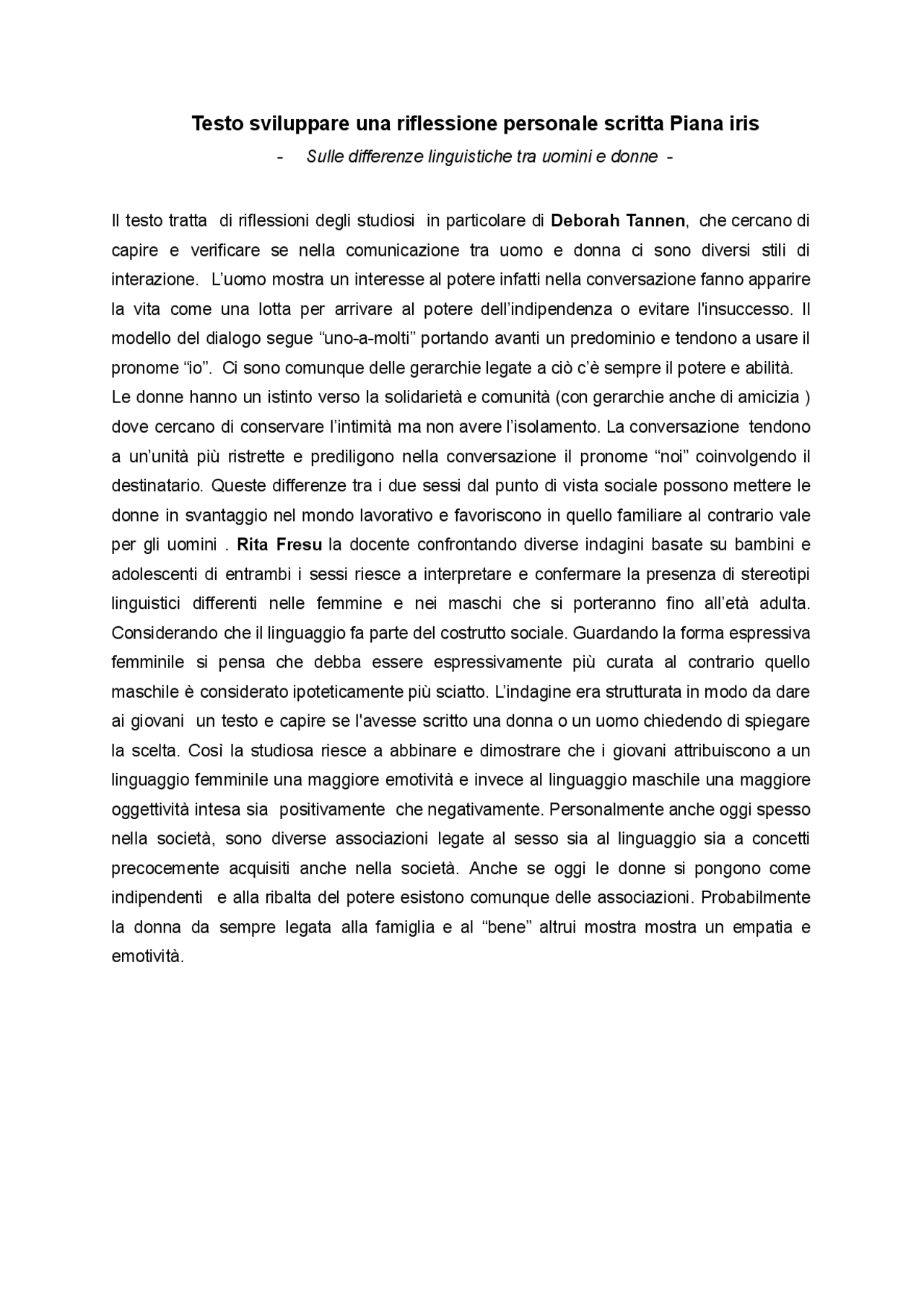 Differenze Linguistiche Docsity