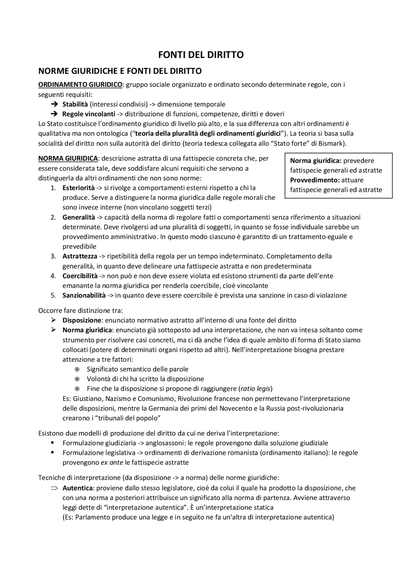 Norme Giuridiche E Le Fonti Del Diritto Internazionale Docsity