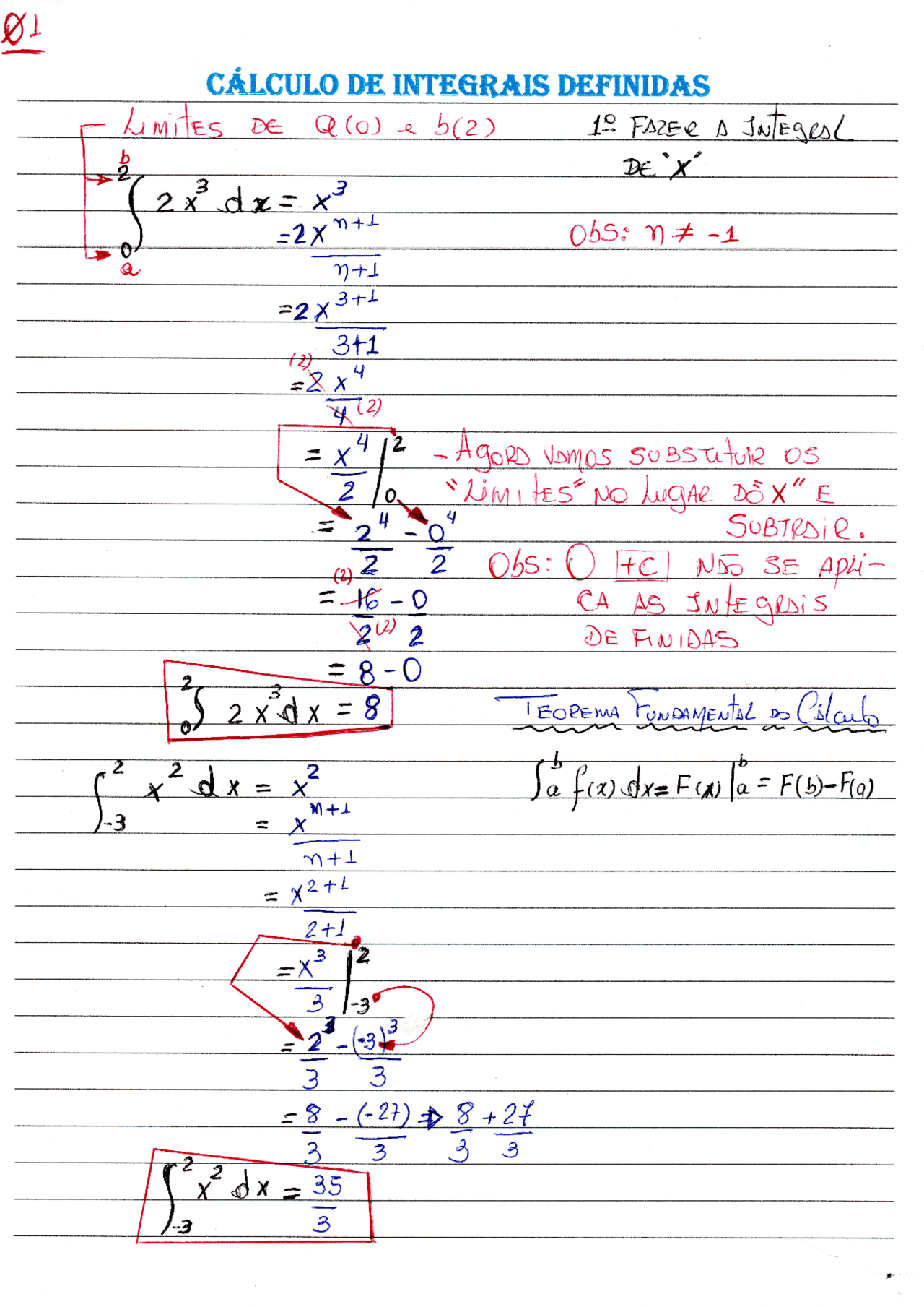 Cálculo de Integrais Definidas - Docsity