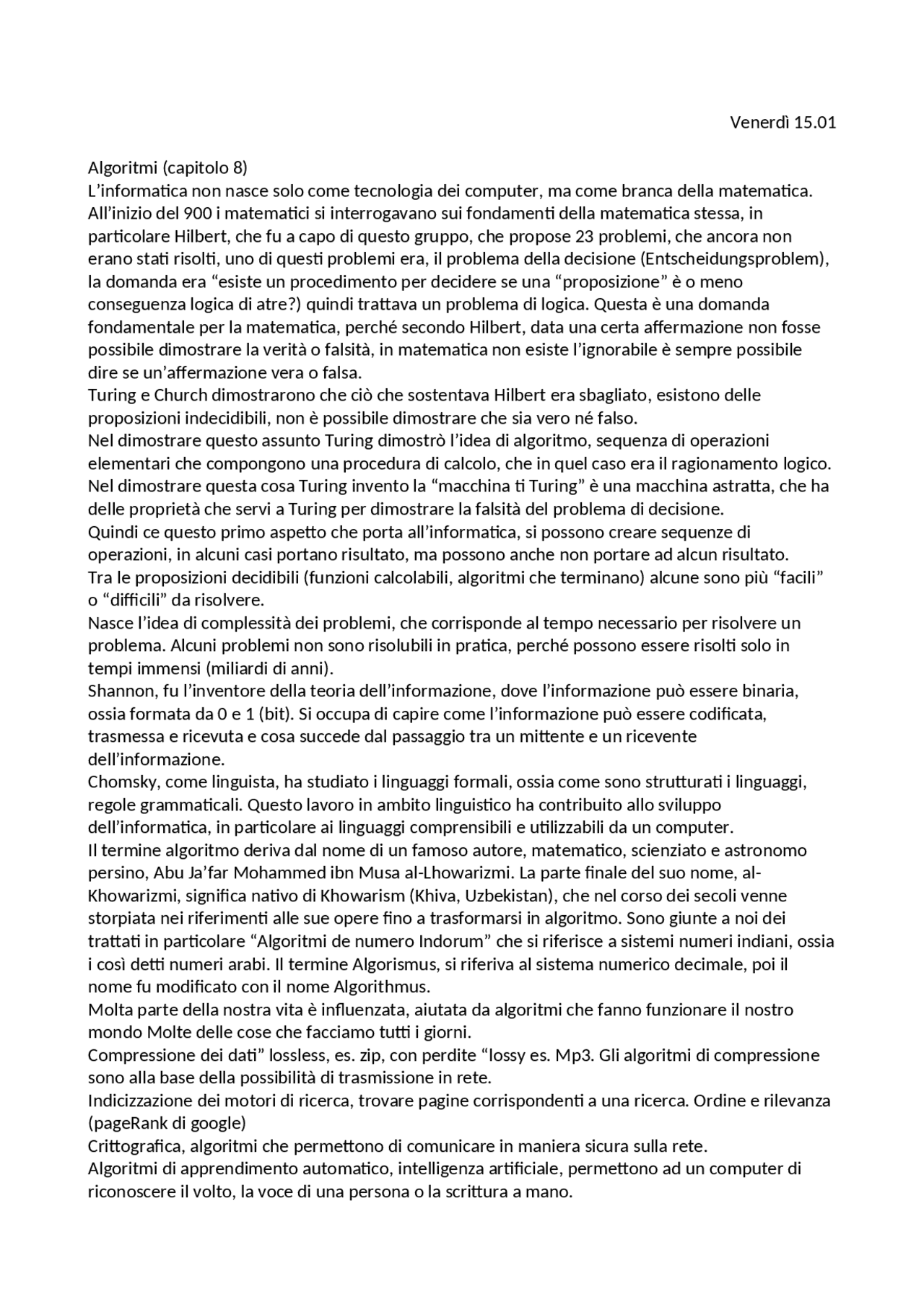 Algoritmi Prima Parte Docsity