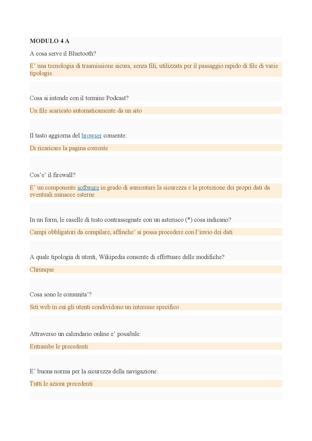 Modulo 4 Eirsaf Full Esercizi Di Informatica Docsity