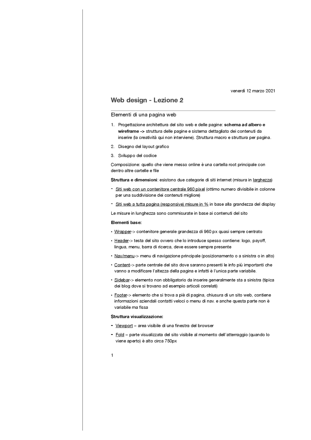 Appunti Web Design Elementi Base Di Una Pagina Web Docsity