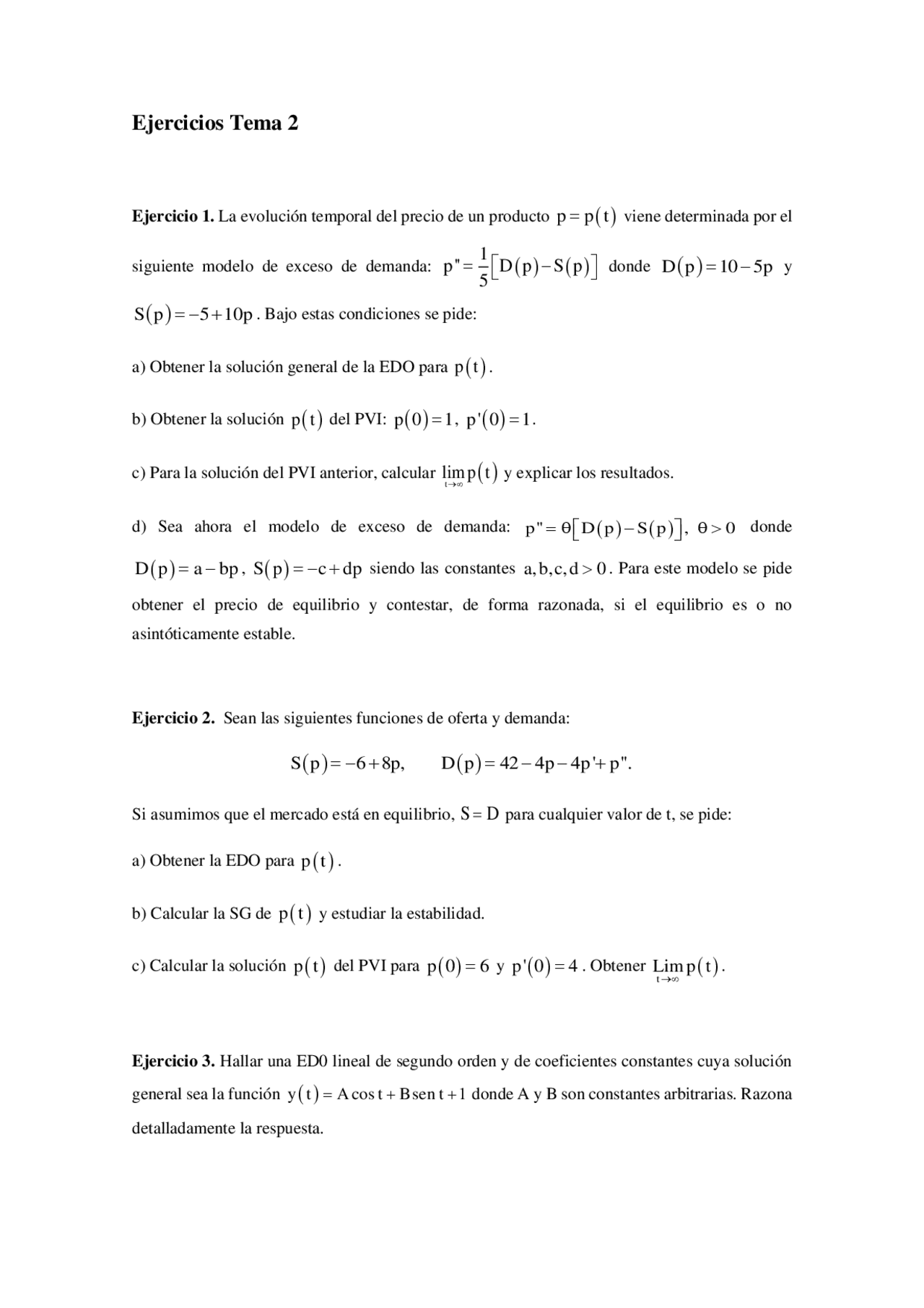 Ejercicio tema 2 mate 3 - Docsity
