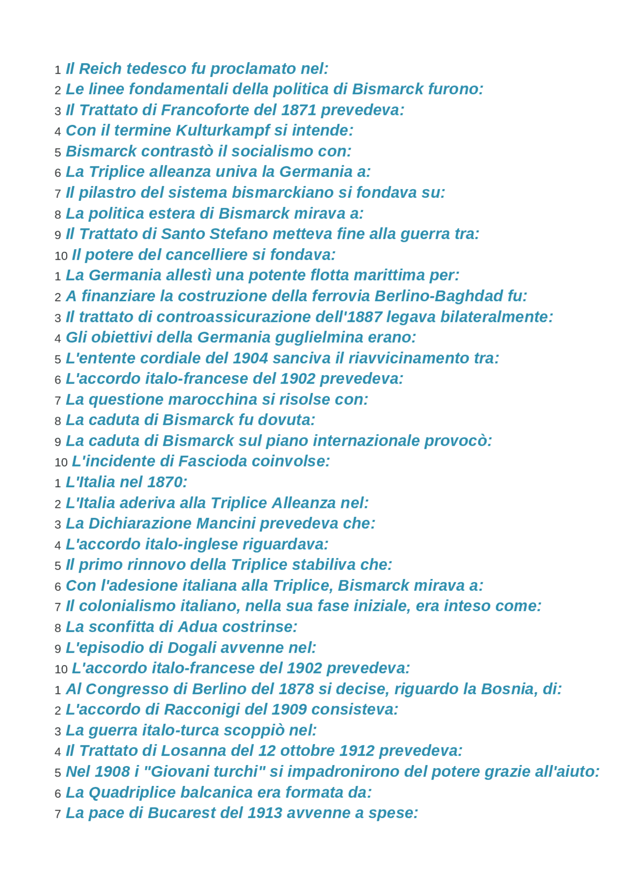 Prove Desame Storia Delle Relazioni Internazionali Mercatorum Docsity