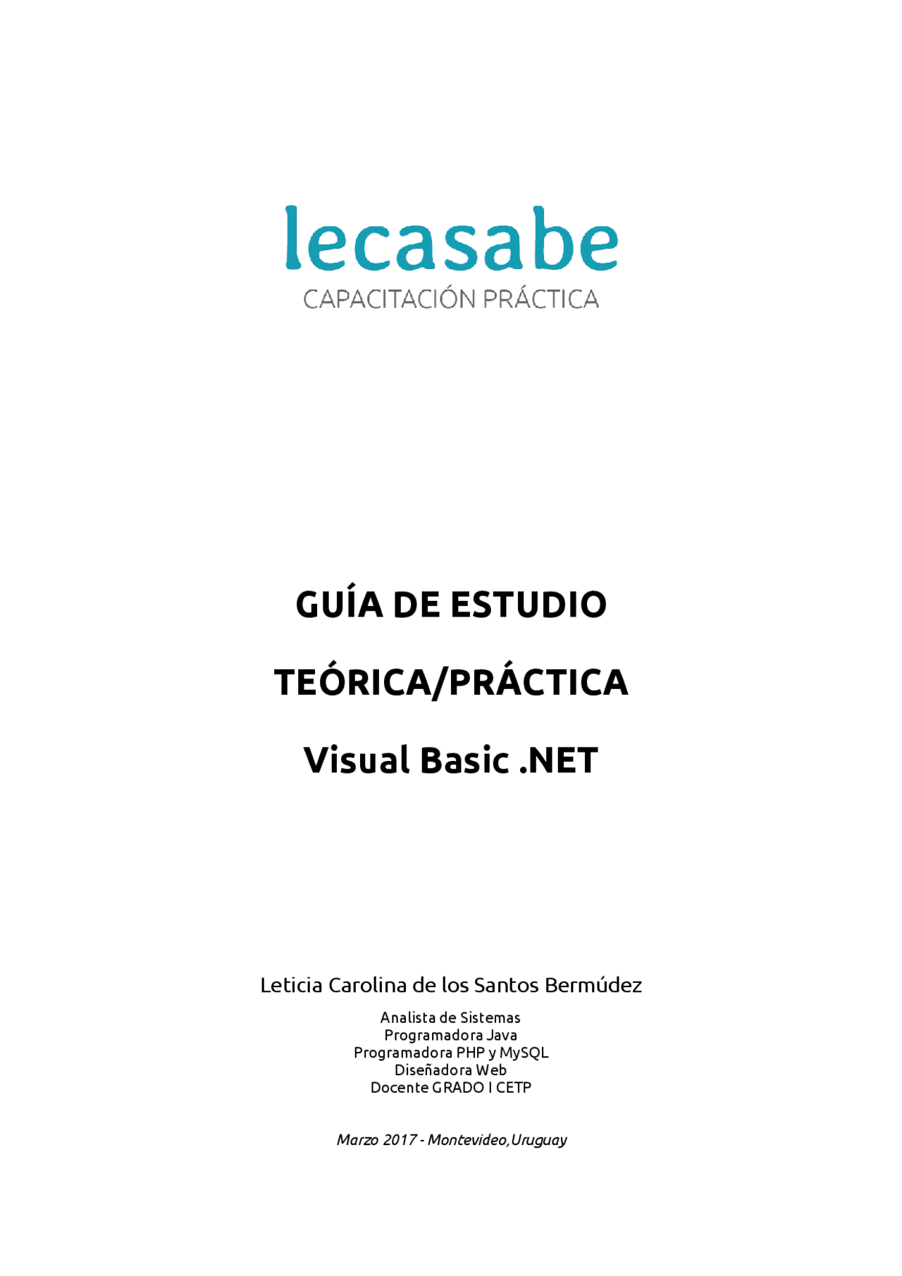 GUÍA DE ESTUDIO TEÓRICA/PRÁCTICA Visual Basic .NET - Docsity