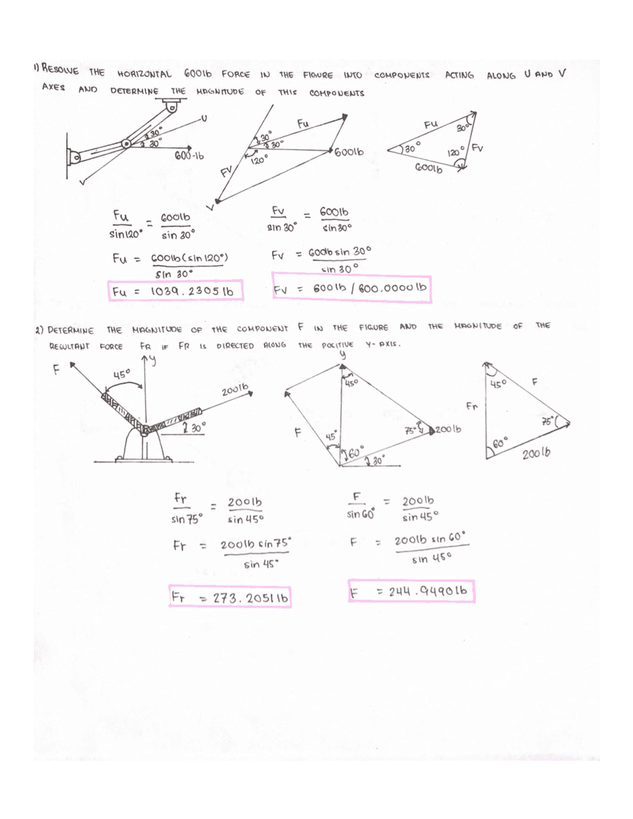 Engineering Mechanics statics | Exams Mechanics - Docsity