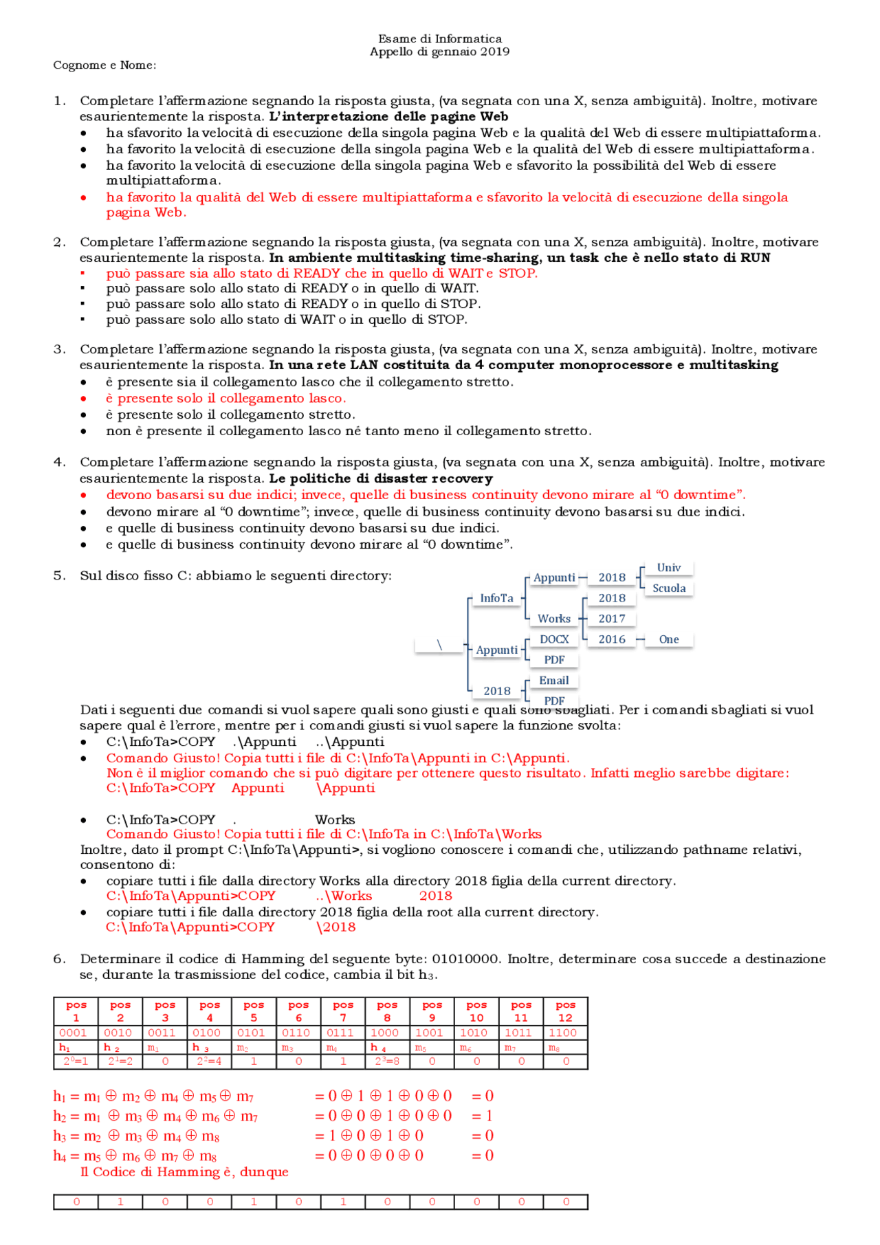 Prove d'esame informatica - Docsity