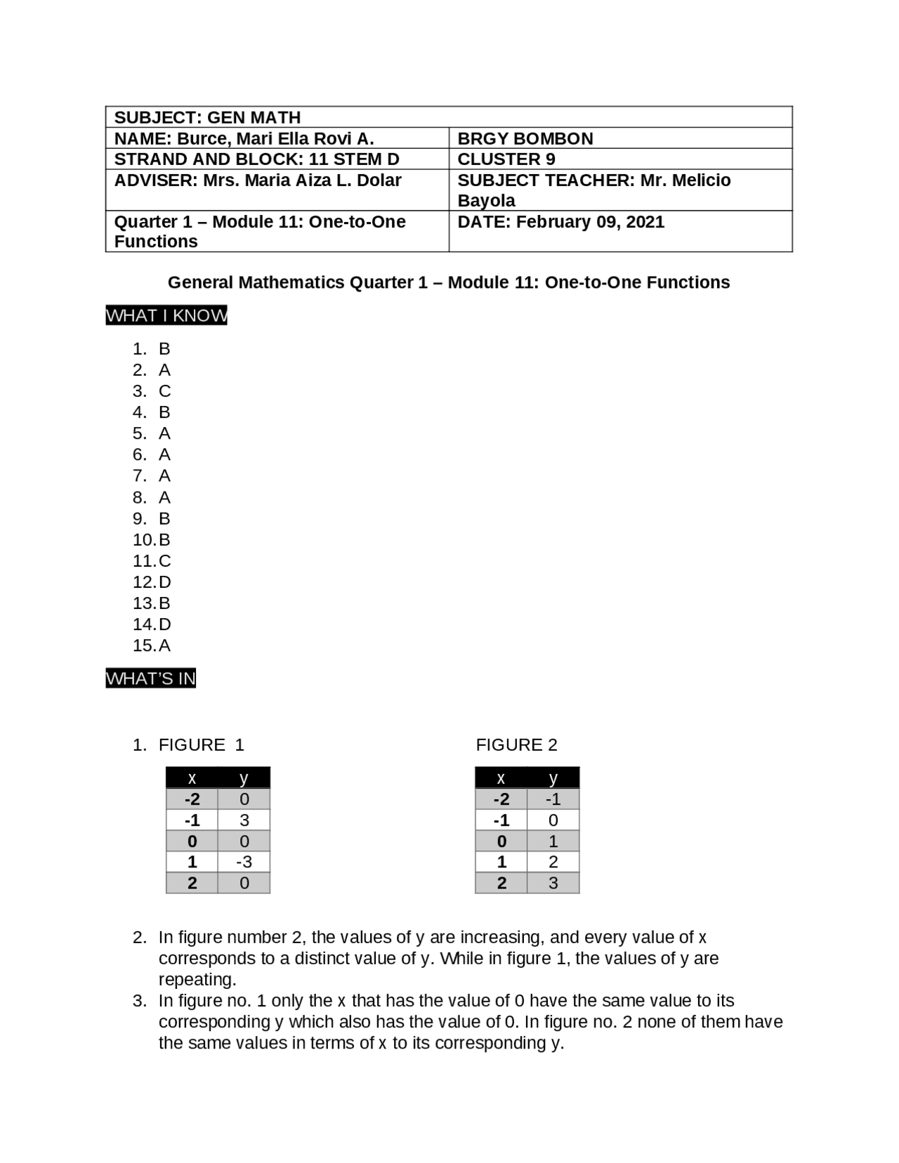 General Mathematics Module 11 and 12 | Lecture notes Mathematics | Docsity