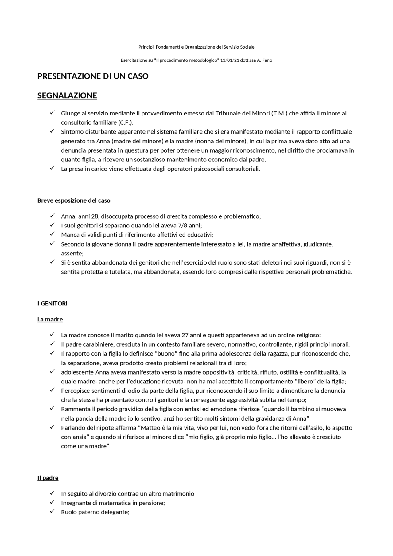 Caso Di Principi E Fondamenti Docsity