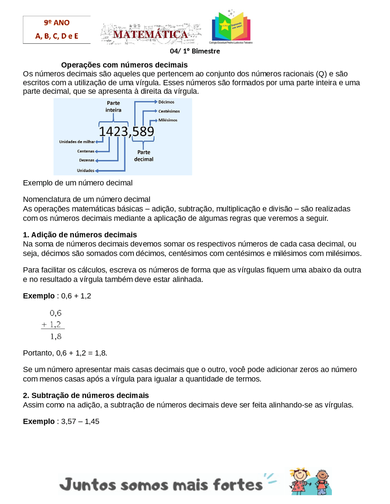 Conjuntos numéricos | Exercícios Matemática - Docsity