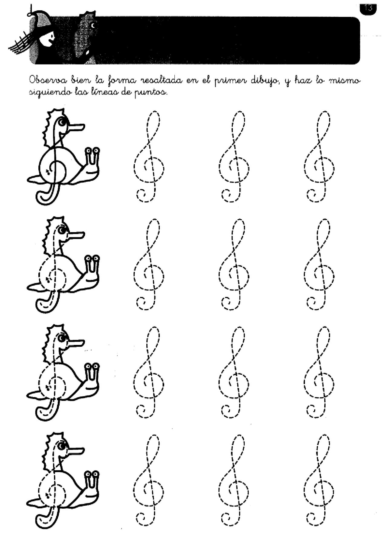 Ficha de ejercicios de música y movimiento - Docsity