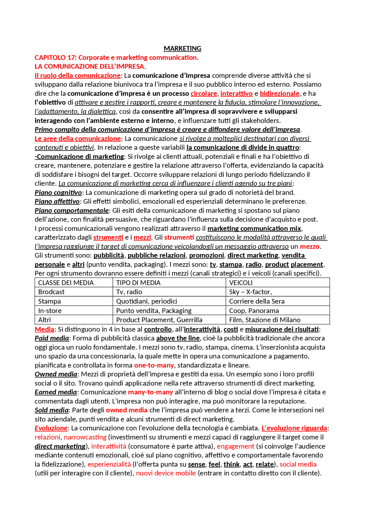 Marketing Mattiacci Docsity