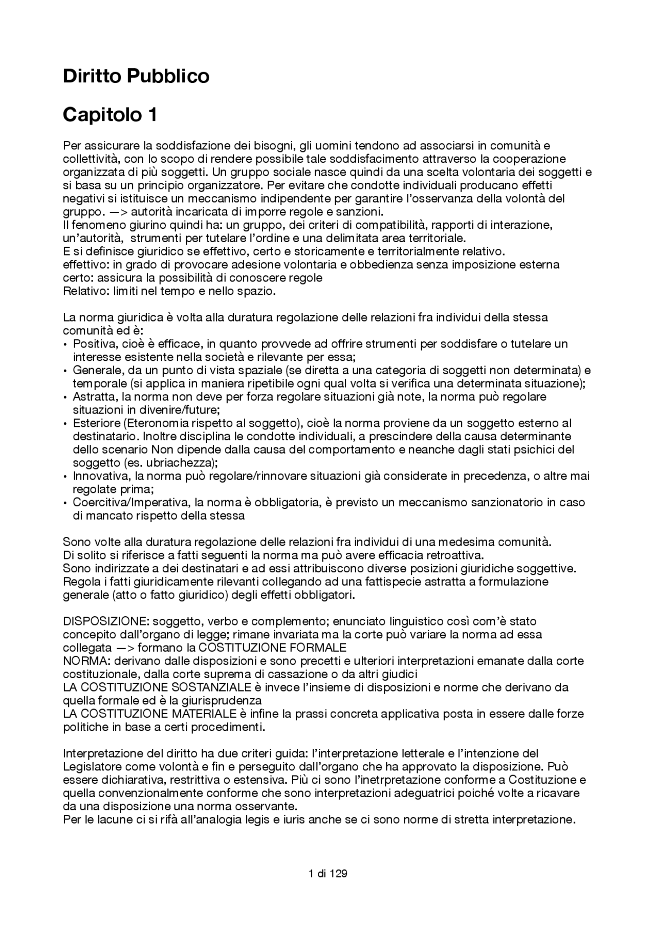 Diritto Pubblico Appunti Completi Per Economia Docsity