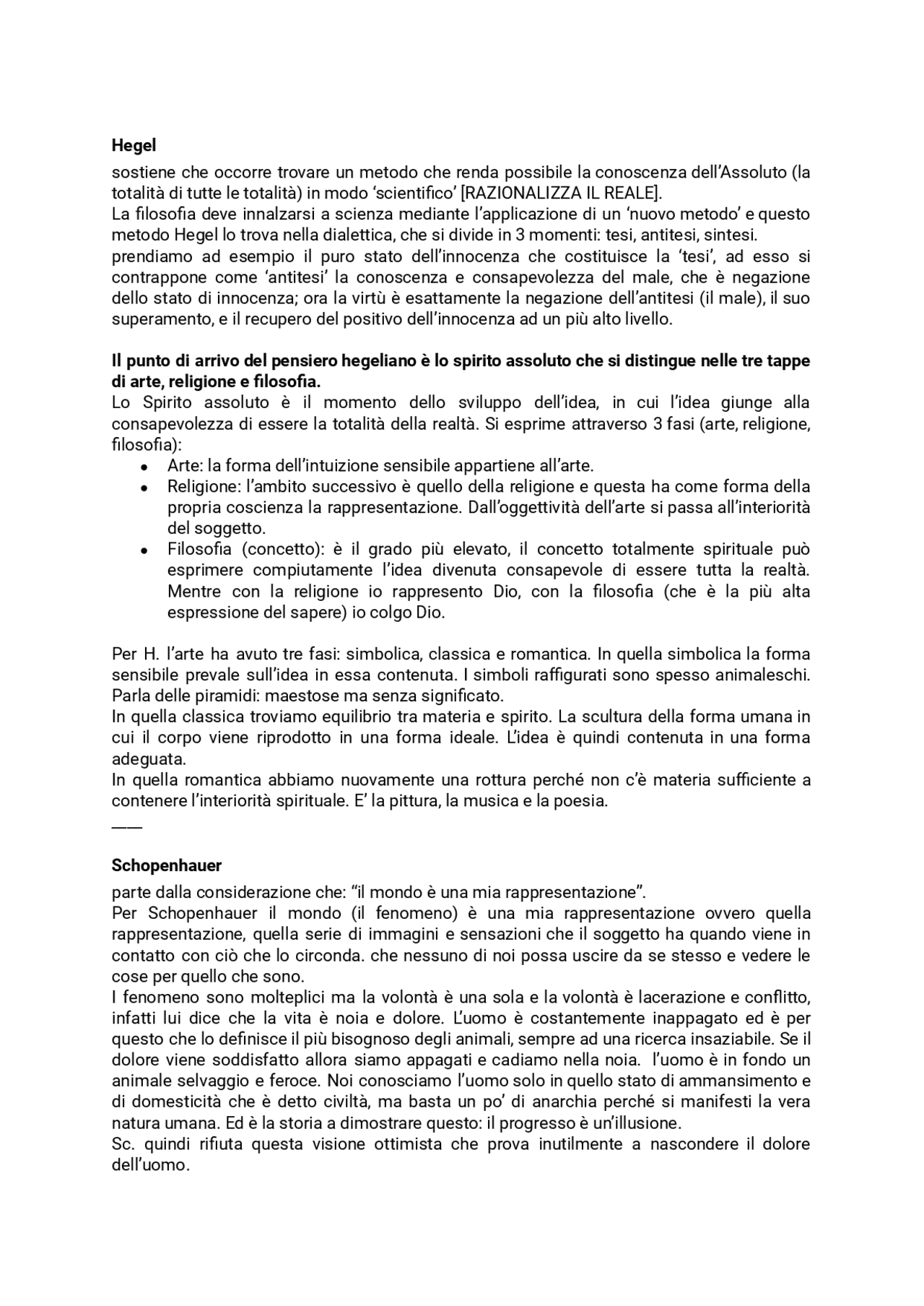 Filosofia Ripasso Per Esame Laba Docsity