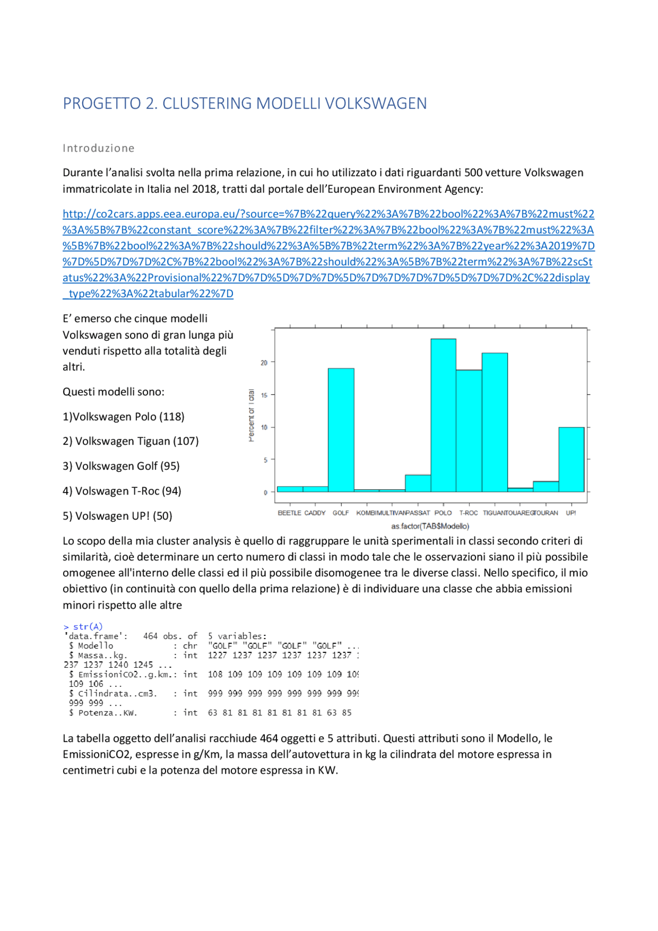 Relazione Clustering Docsity
