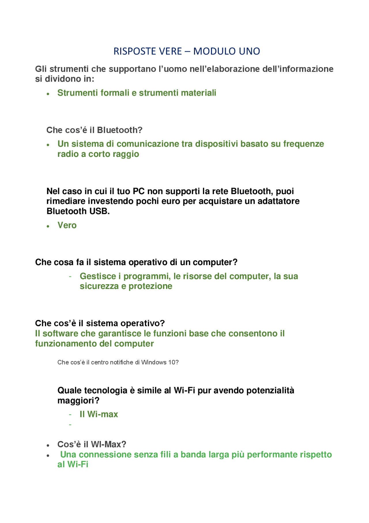 Eipass 7 Moduli User Docsity