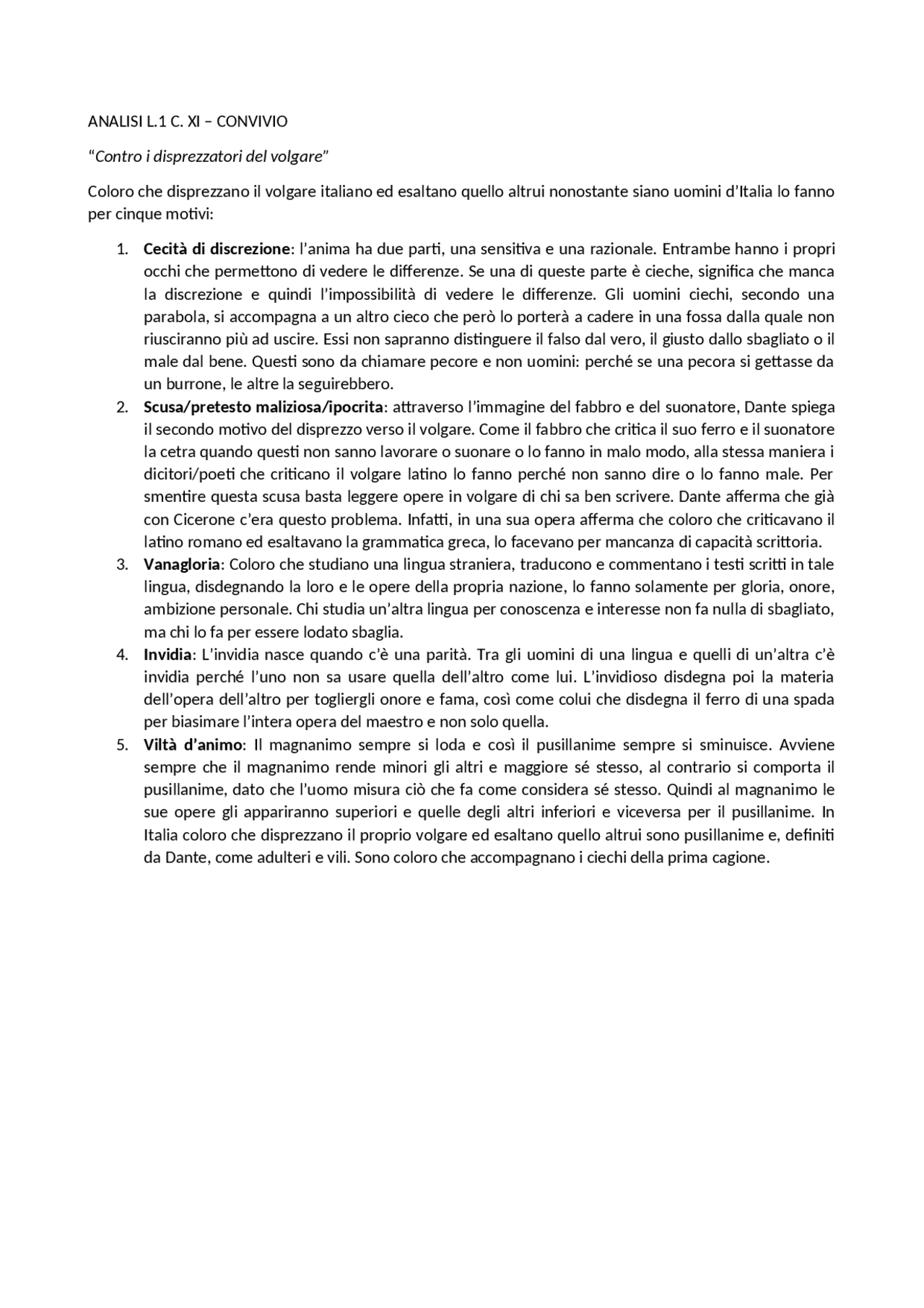 Analisi Convivio Libro 1, Capitolo XI - Dante Alighieri | Appunti di ... Analisi Convivio Libro 1, Capitolo XI - Dante Alighieri | Appunti di ...