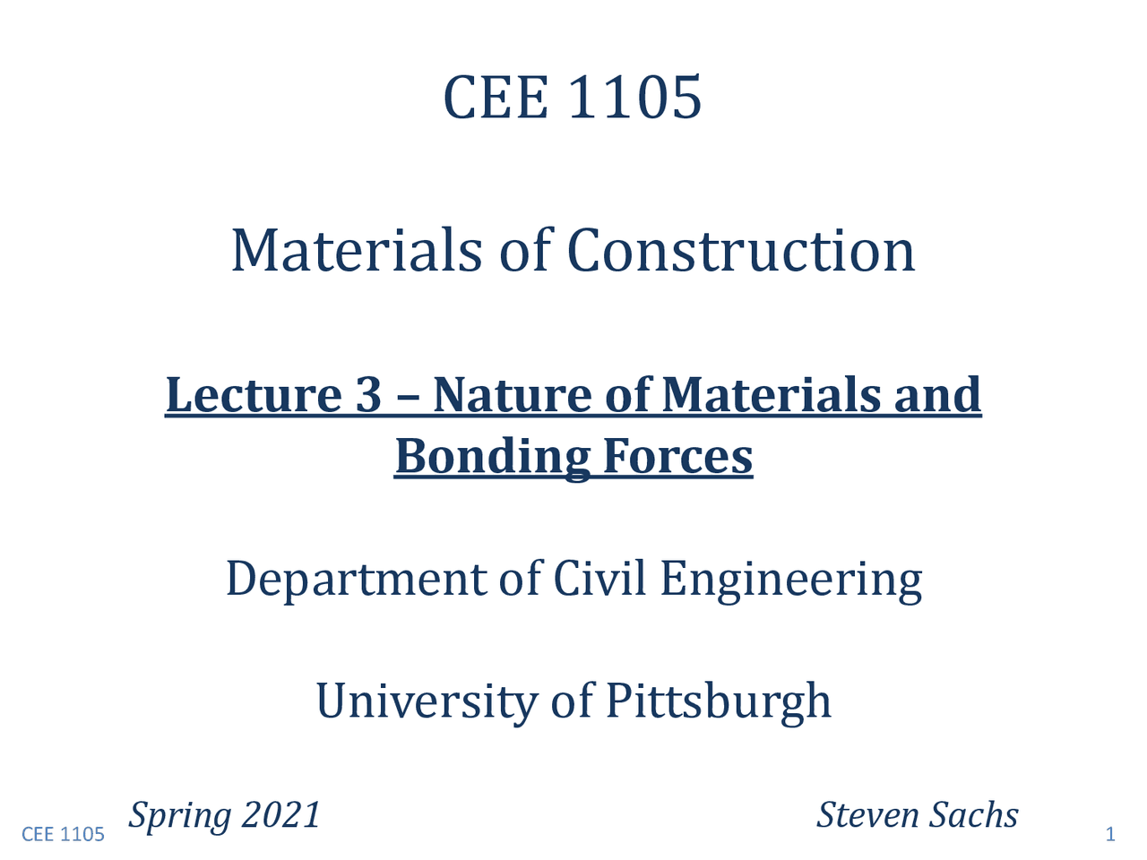 Cee 1105 Lecture 3 Nature Docsity 