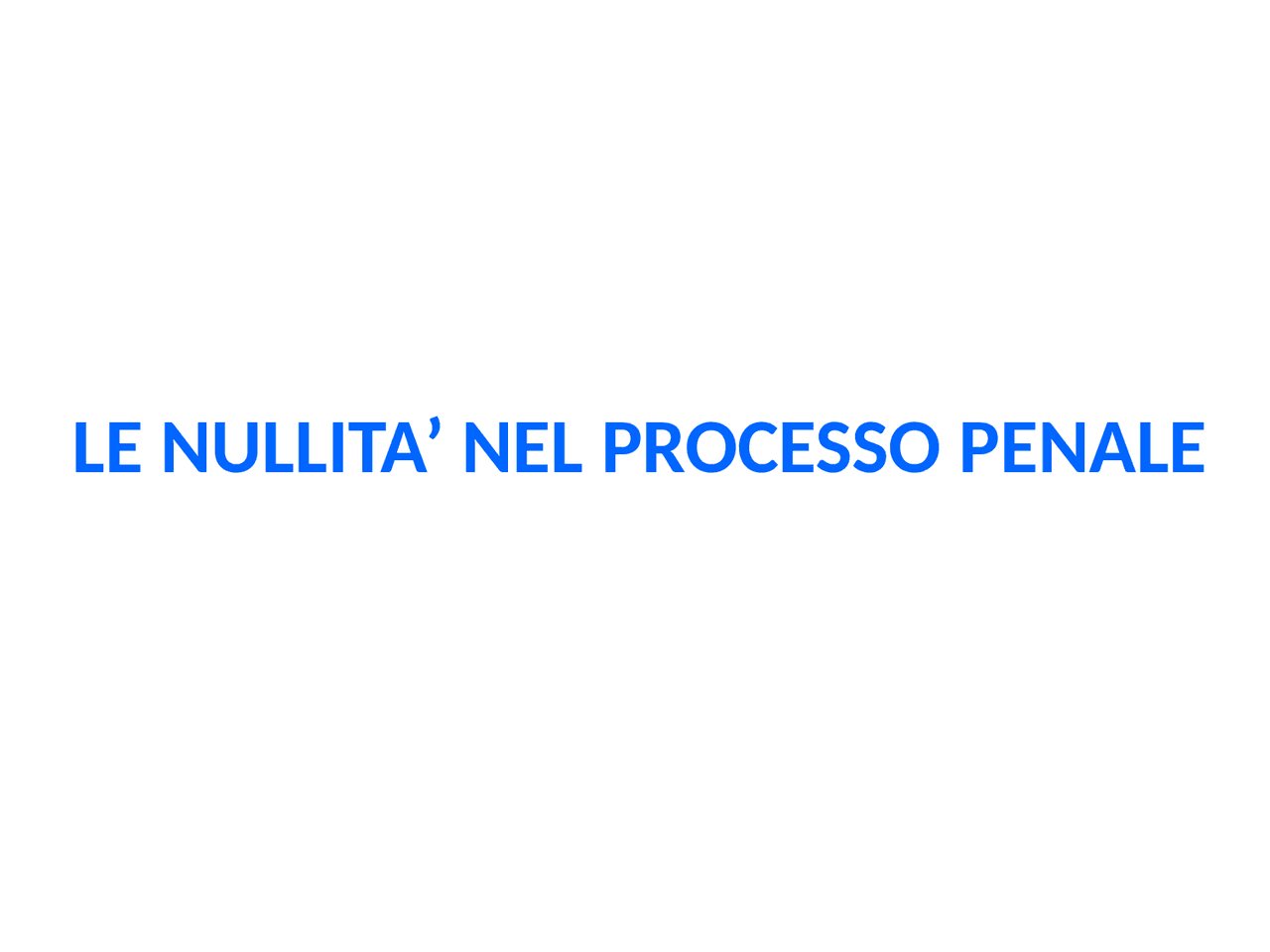 Procedura Penale Nullità Docsity