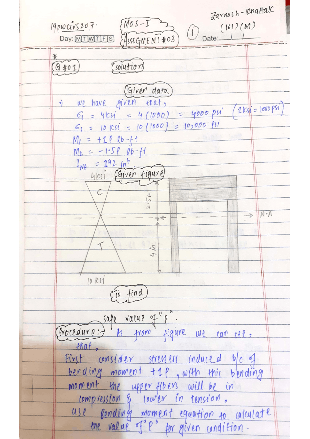 Mechanics of solid 1 / strength of material 1 assignment | Assignments ...