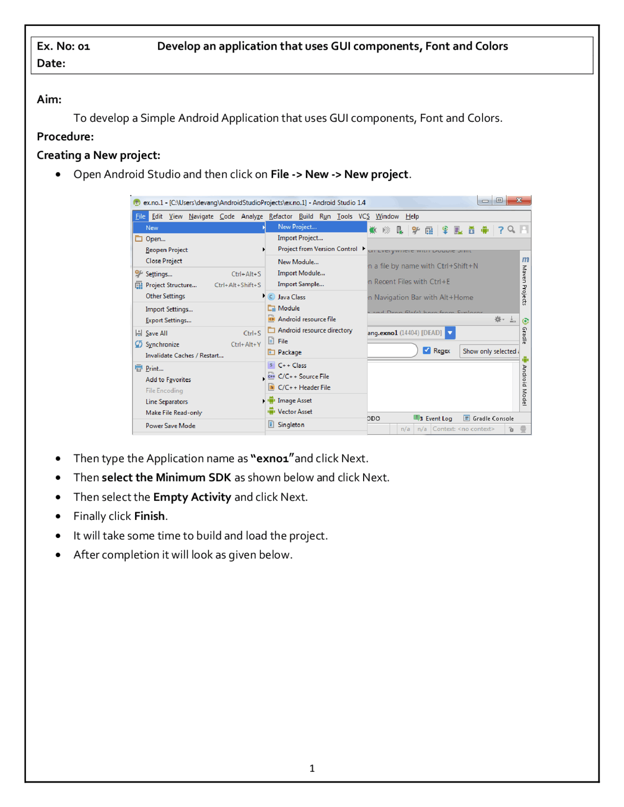 Mobile App Development Lab Docsity