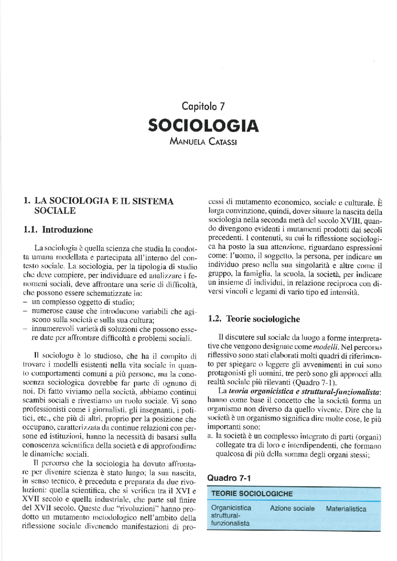 Sociologia Generale E Della Devianza Docsity