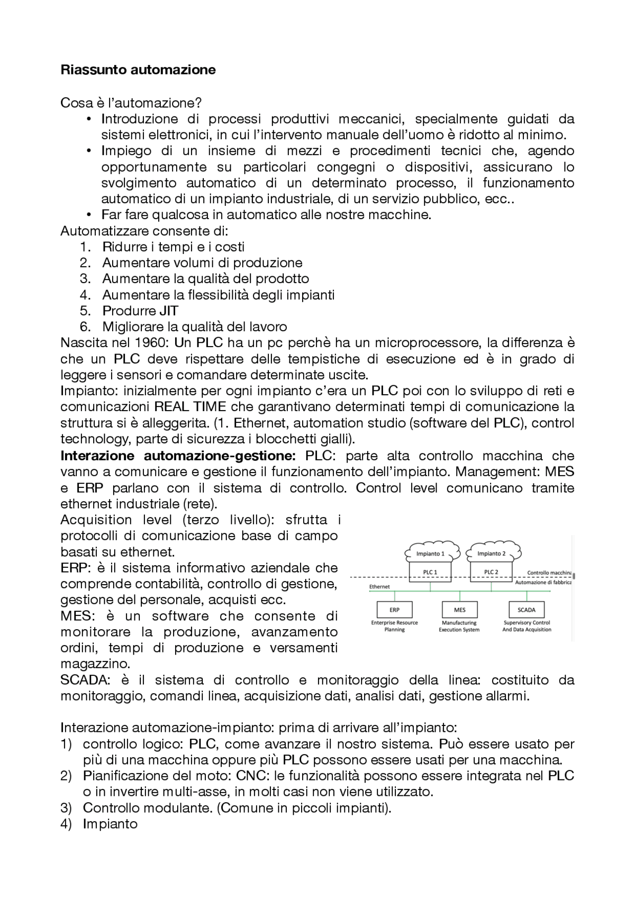 Automazione Introduzione Di Processi Produttivi Meccanici Docsity