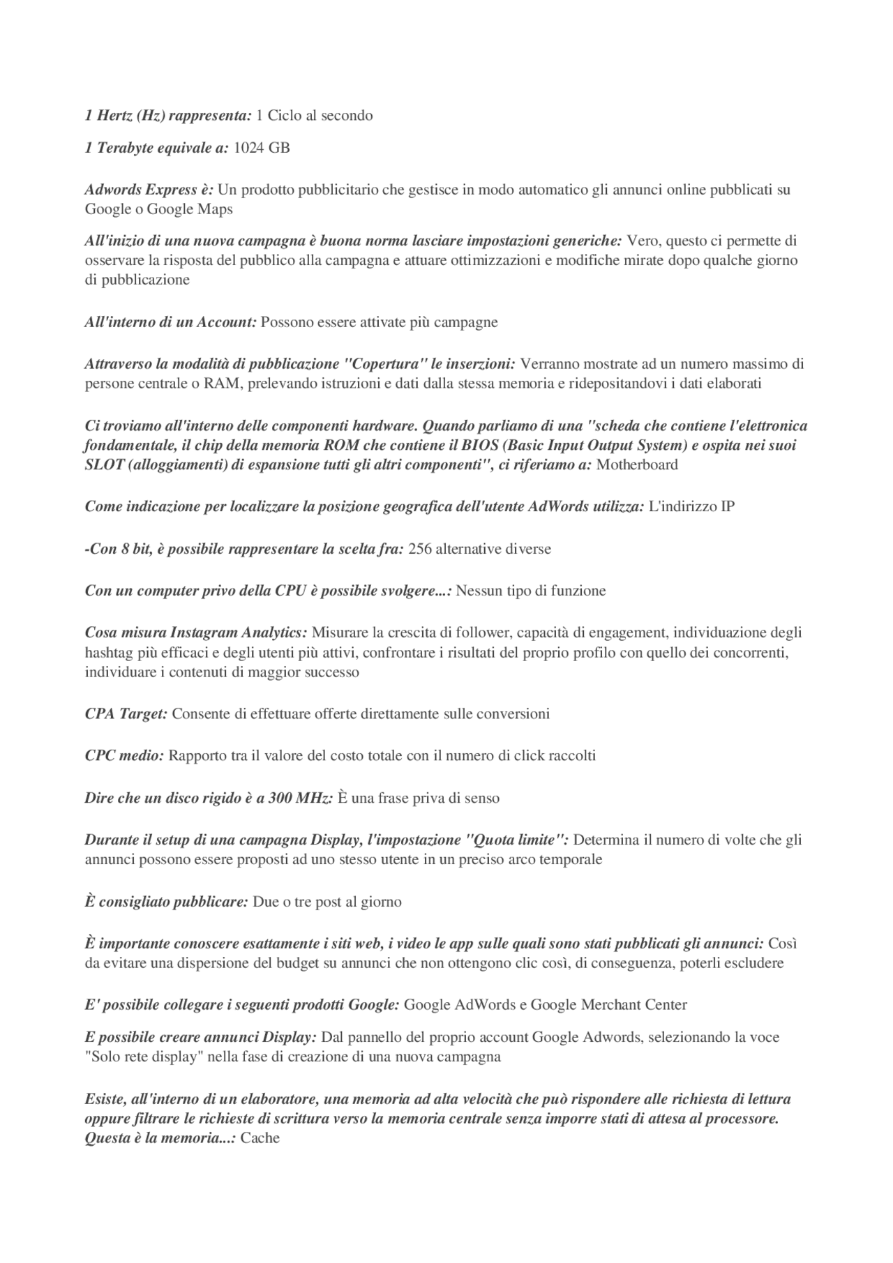 Sistemi Informatizzati Scienze Turistiche Unipegaso Docsity
